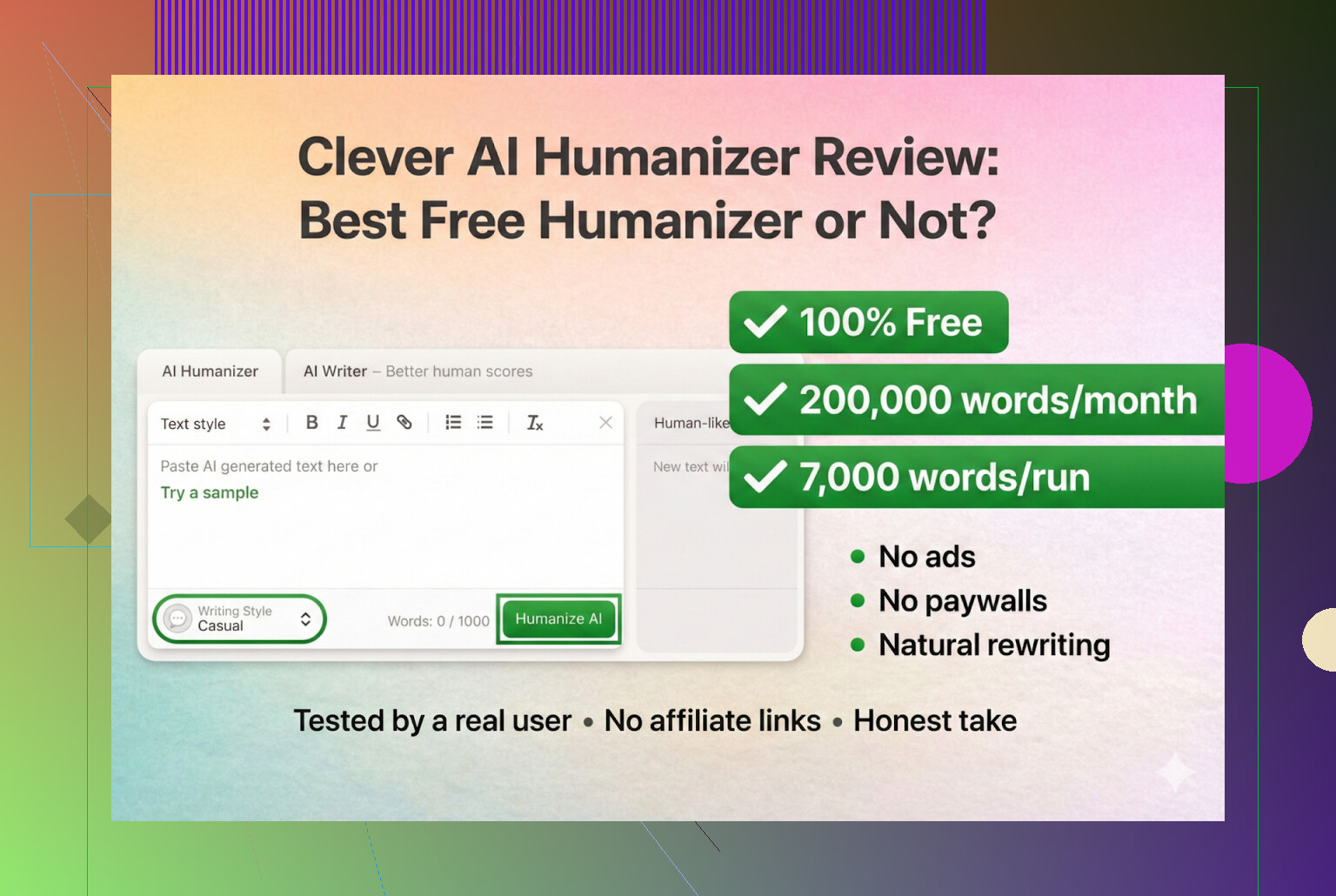 Echte gebruikerservaringen met Clever AI Humanizer? - Kunstmatige ...